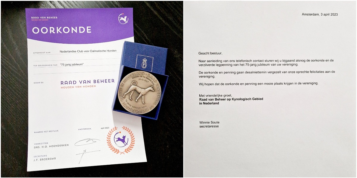 NCDH ontvangt zilveren legpenning Raad van Beheer - Nederlandse Club ...